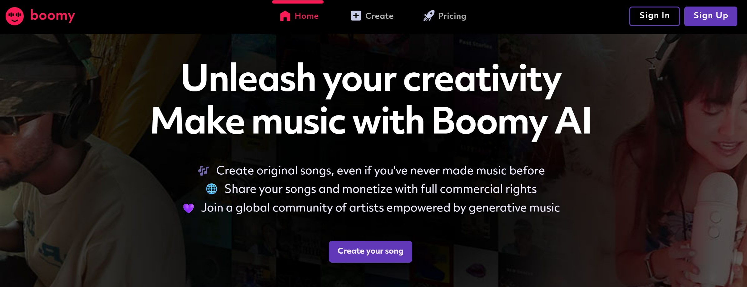 Boomy - AI音乐生成工具 | AI工具箱