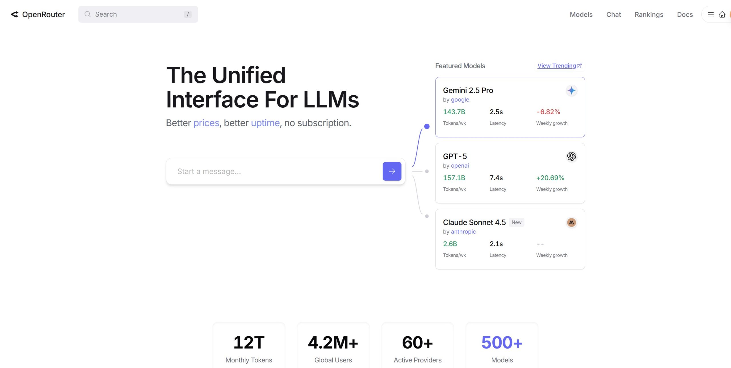 OpenRouter - 多模型管理与统一API平台 | AI工具箱