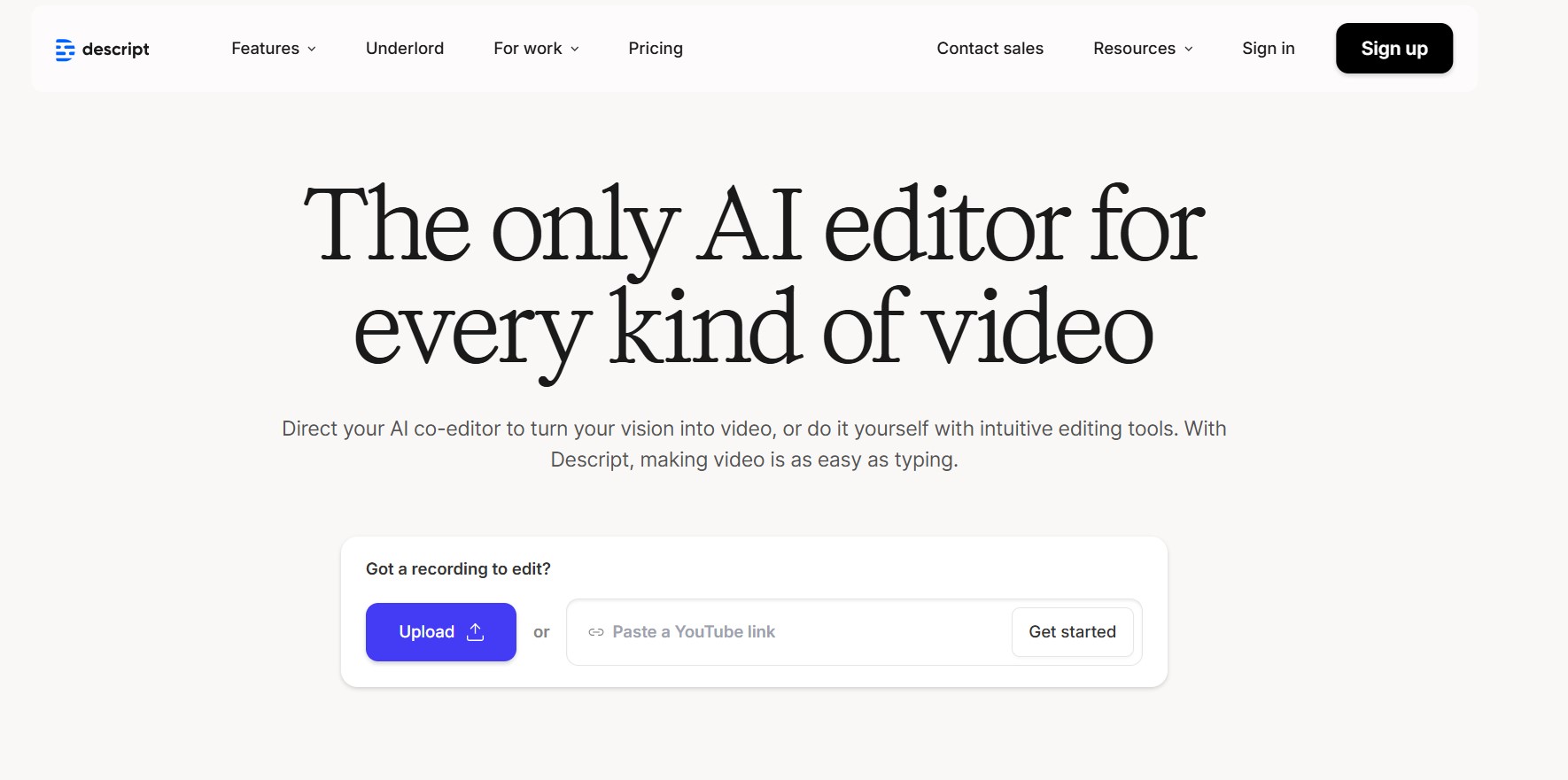 Descript - AI音视频编辑与转录神器 | AI工具箱